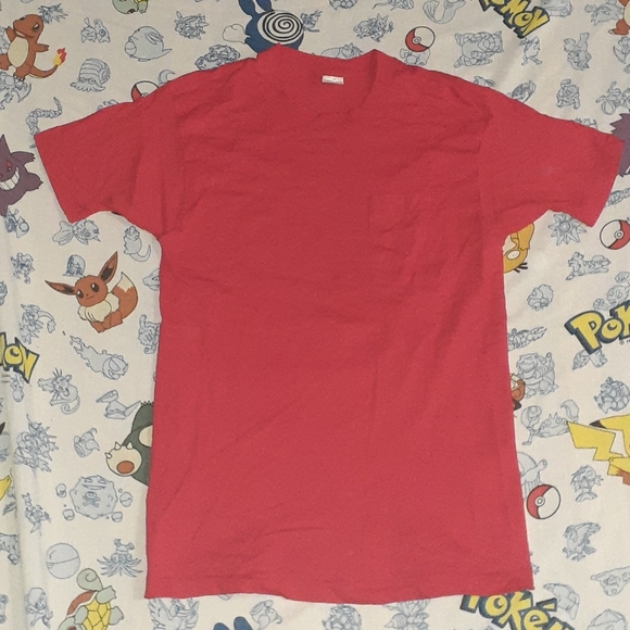 Fruit of the Loom | Shirts | 8s Fruit Of The Loom Red Pocket Shirt ...